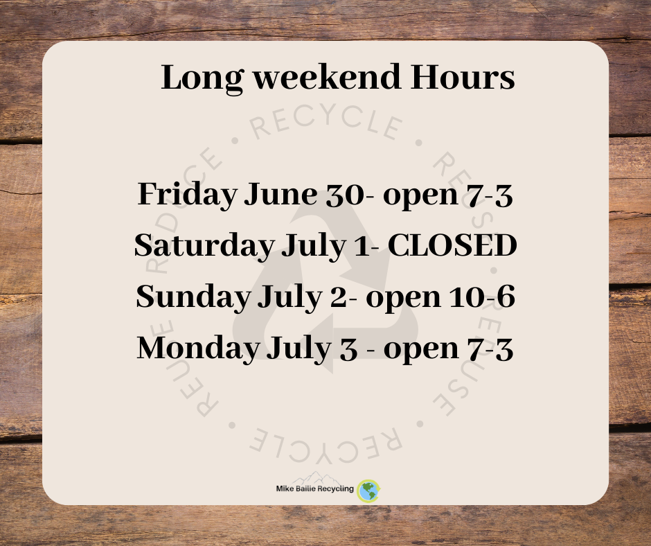 July Long Weekend Hours – Mt. Lorne Transfer Station